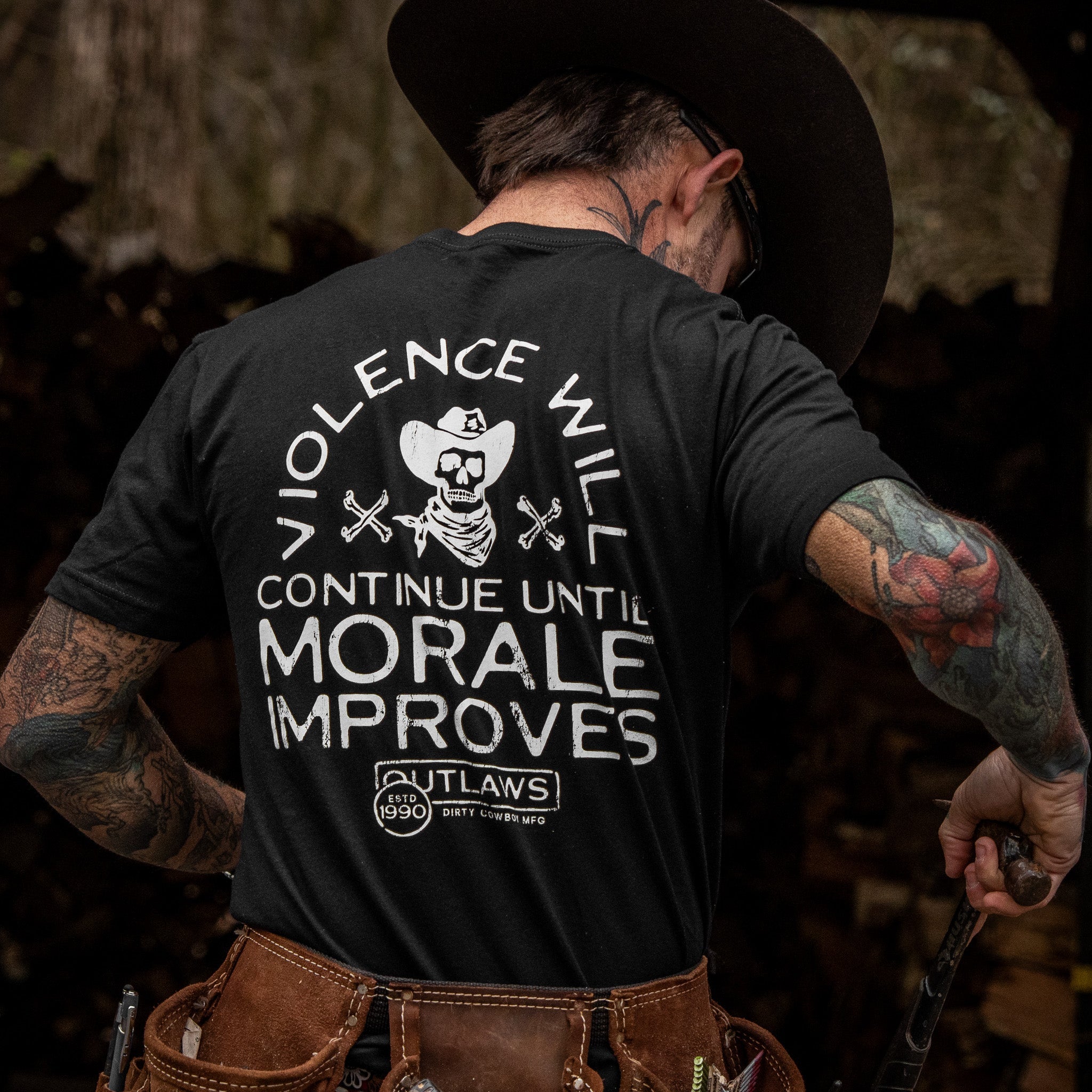 Outlaw Graphic Tees for Men | Dirty Cowboy USA