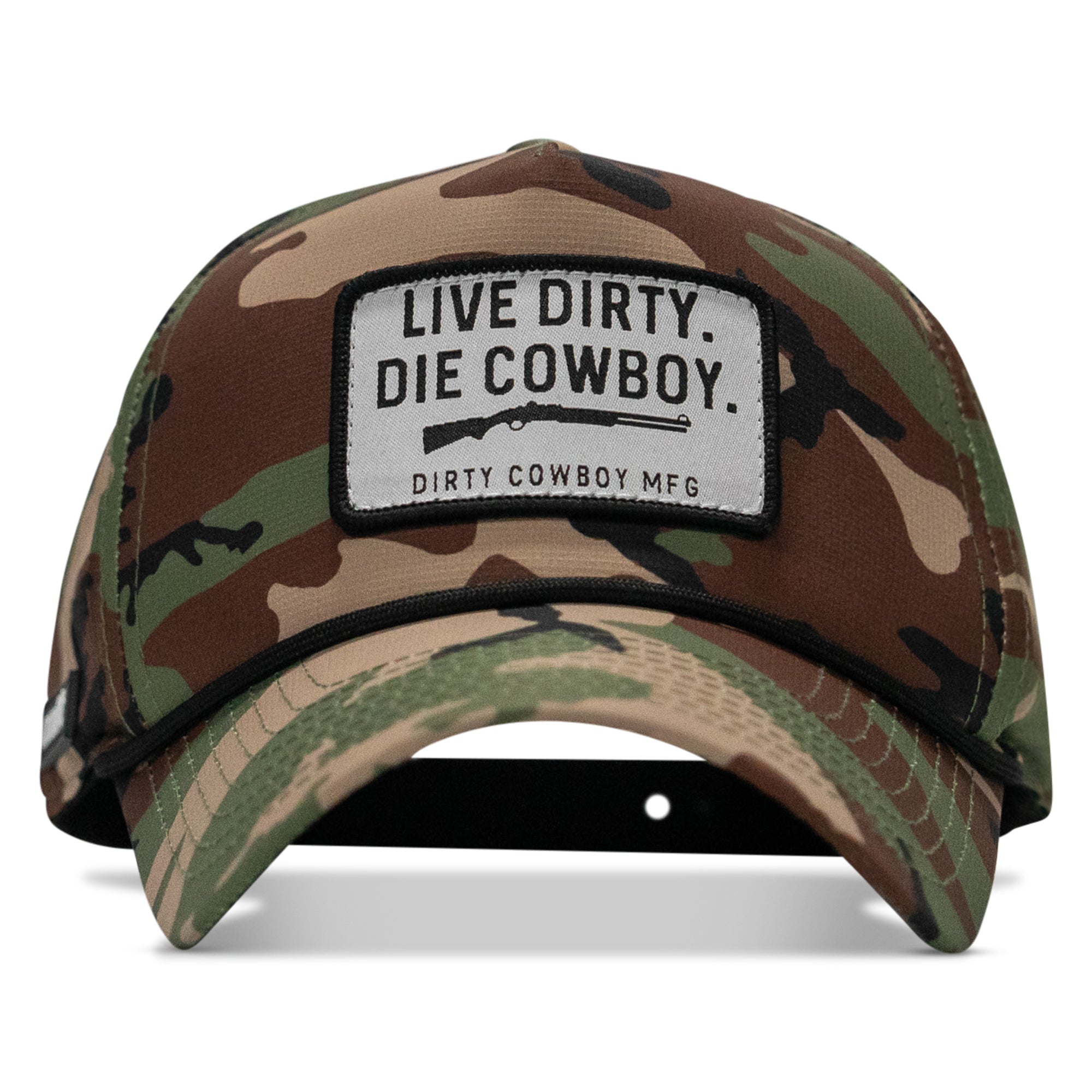 Live Dirty. Die Cowboy. Patch Weekender Snapback